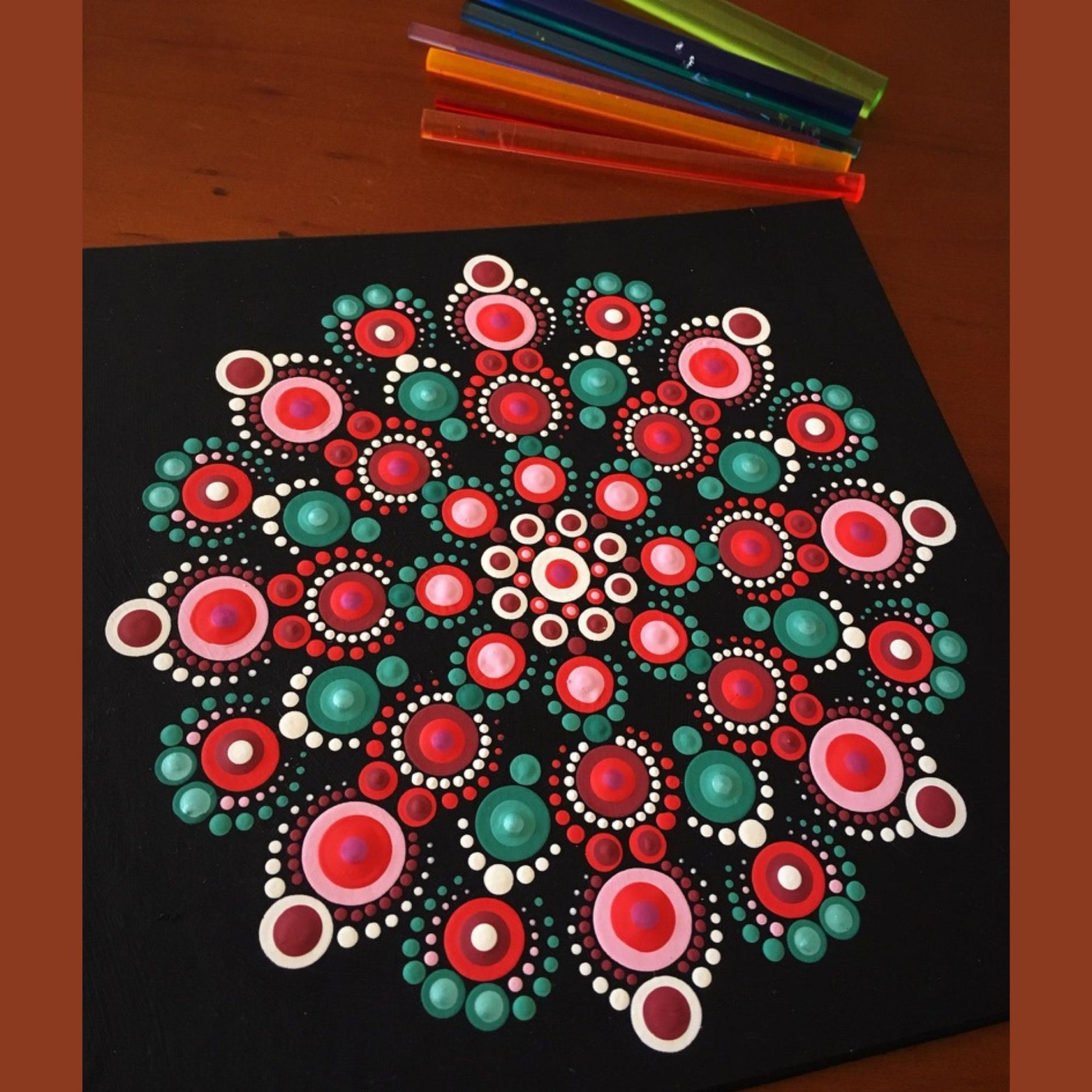 Dotting Tools Set, 10 colourful tools for dot art mandala painting - b ...